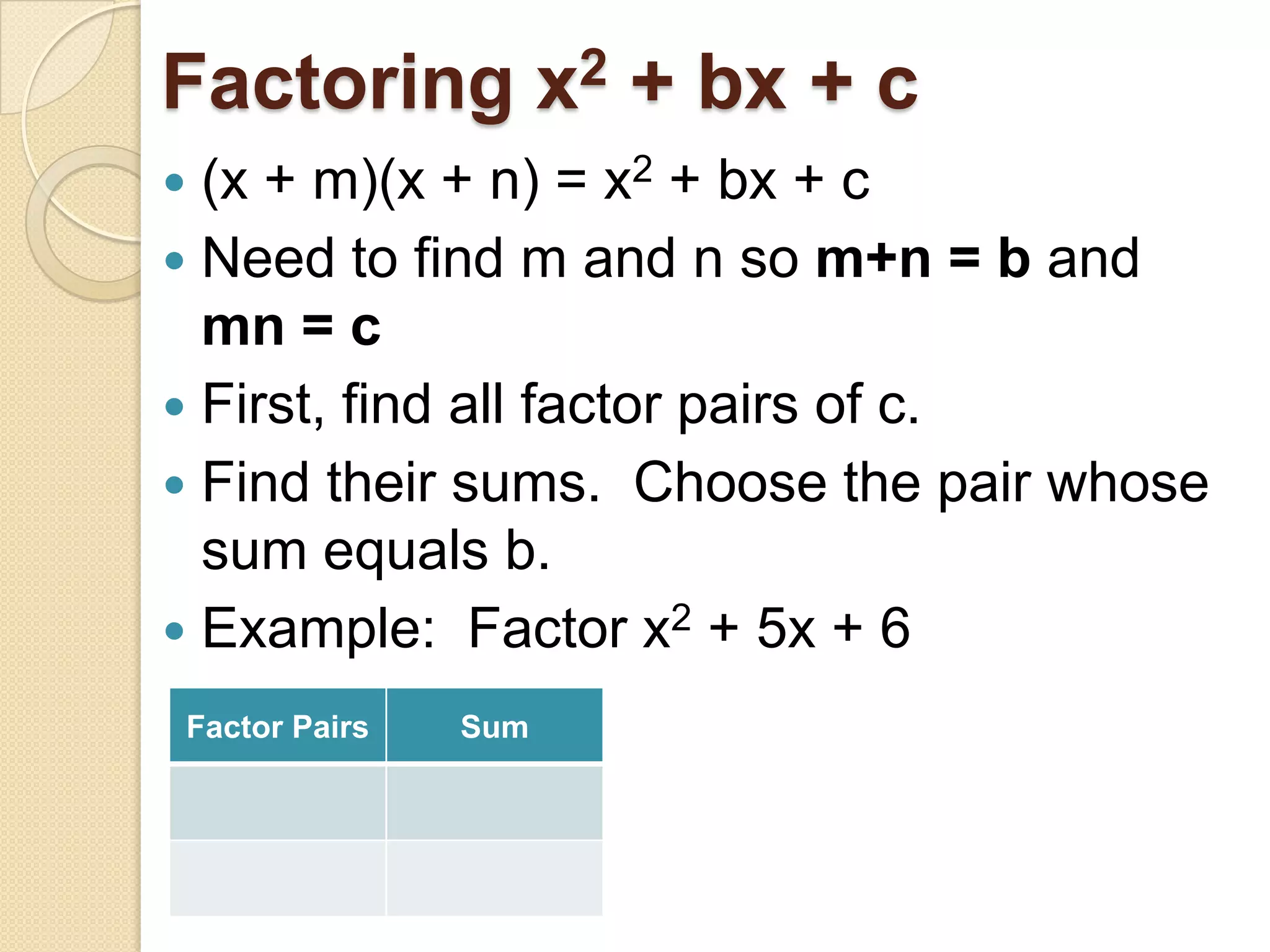 5.2 Solving Quadratic Equations by Factoring | PPTX