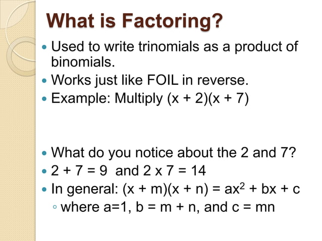 5.2 Solving Quadratic Equations by Factoring | PPTX
