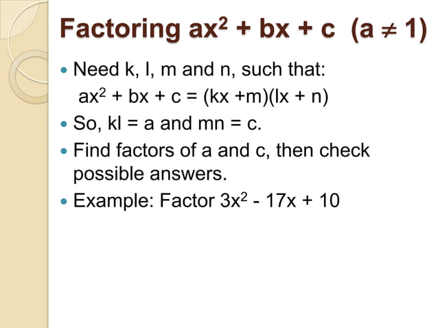 5.2 Solving Quadratic Equations by Factoring | PPTX