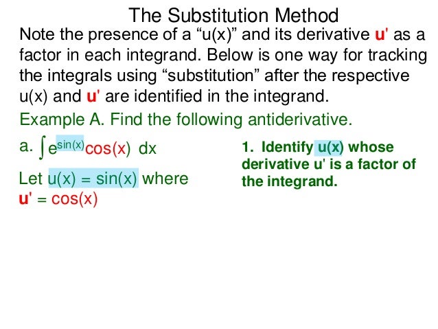 5.2 the substitution methods