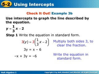 5.2 using intercepts | PPT
