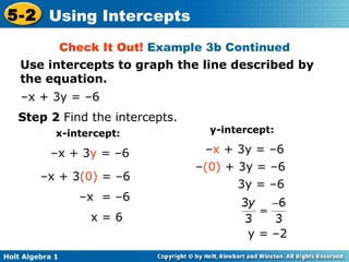 5.2 using intercepts | PPT