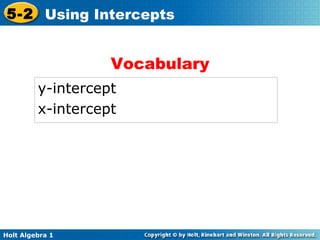 5.2 using intercepts | PPT