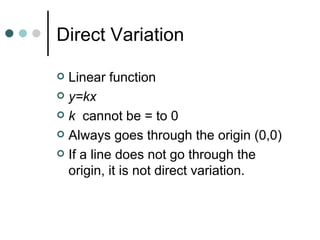 5 3 Direct Variation | PPT