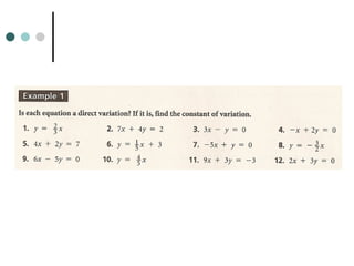 5 3 Direct Variation | PPT