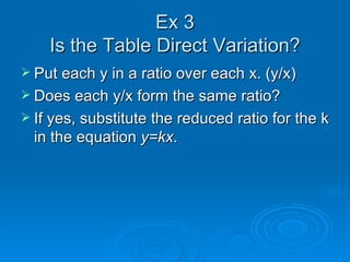 5 3 Direct Variation | PPT