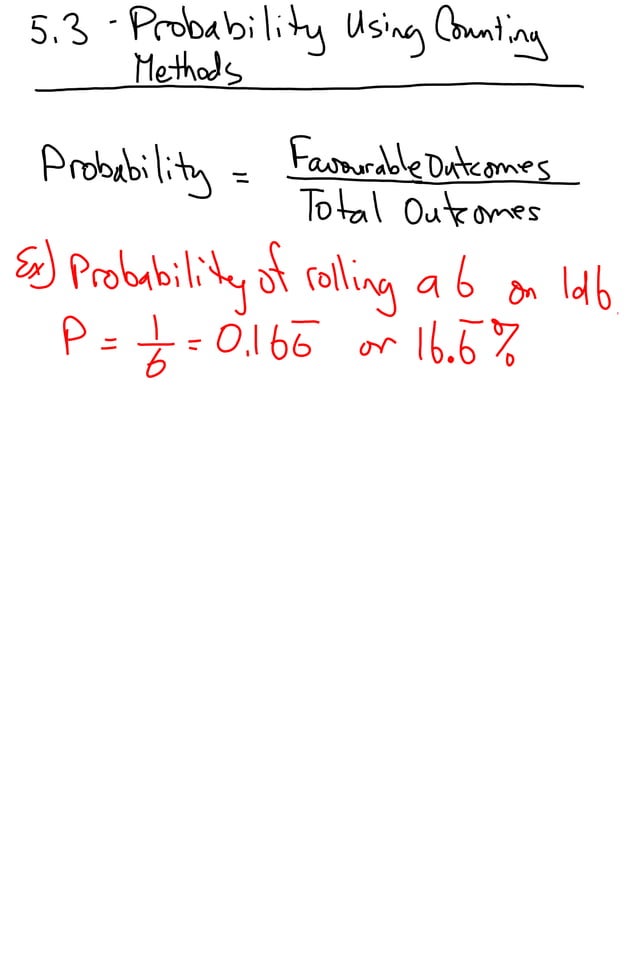 5.3 probability using counting methods | PDF