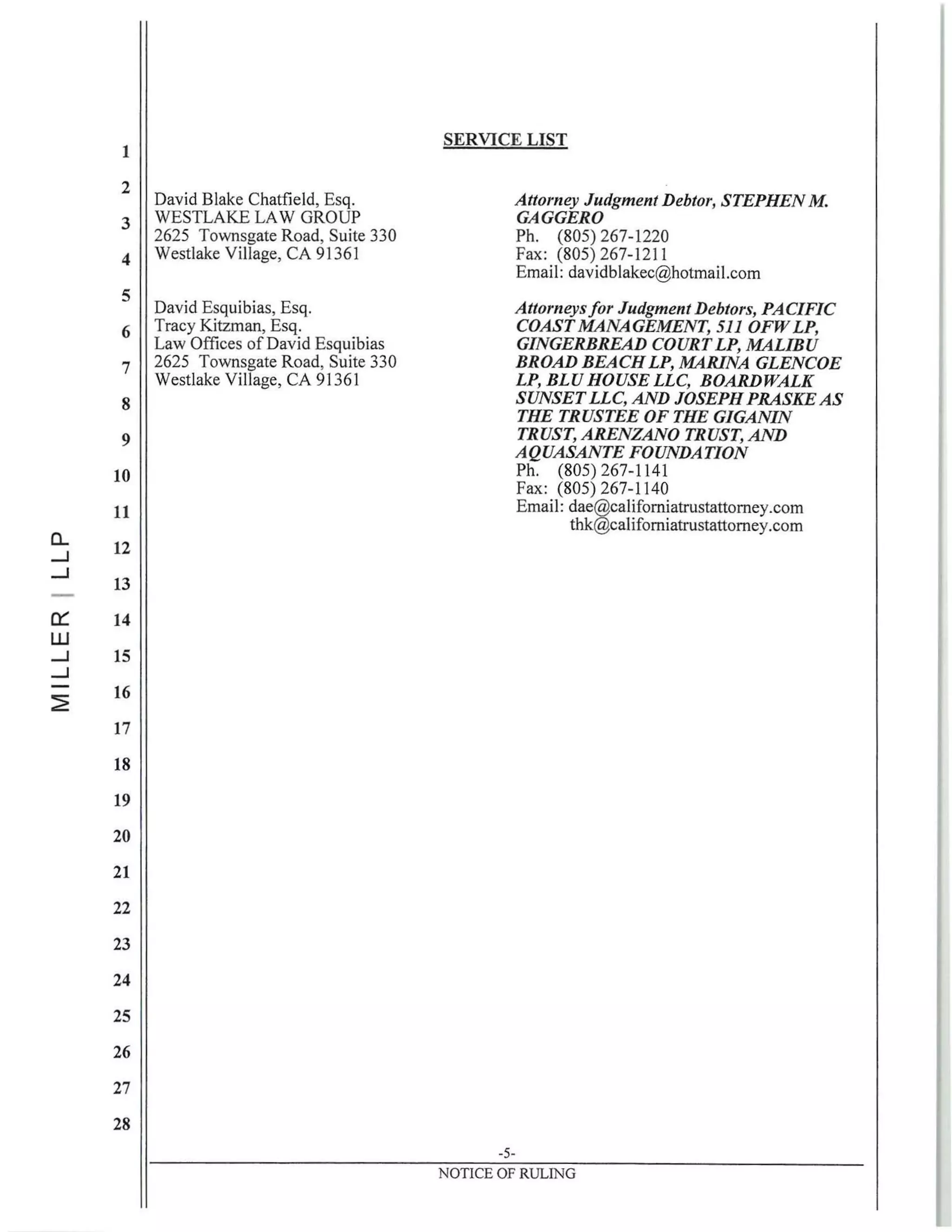 5 30-12 notice of ruling re motion to amend judgment to add judgment ...
