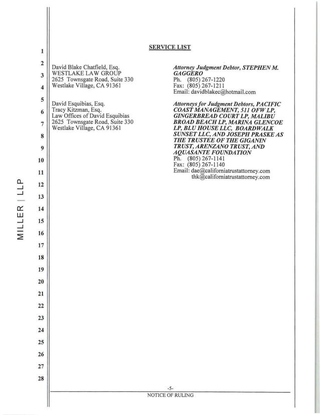 5 30-12 notice of ruling re motion to amend judgment to add judgment ...