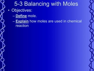 5-3 Balancing Moles | PPTX