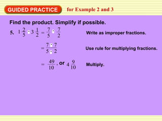 5.3 multiplying fractions updated | PPT