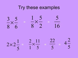 5.3 multiplying fractions updated | PPT