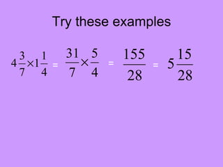 5.3 multiplying fractions updated | PPT