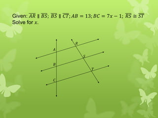 5 3 Theorems Involving Parallel Lines | PPTX