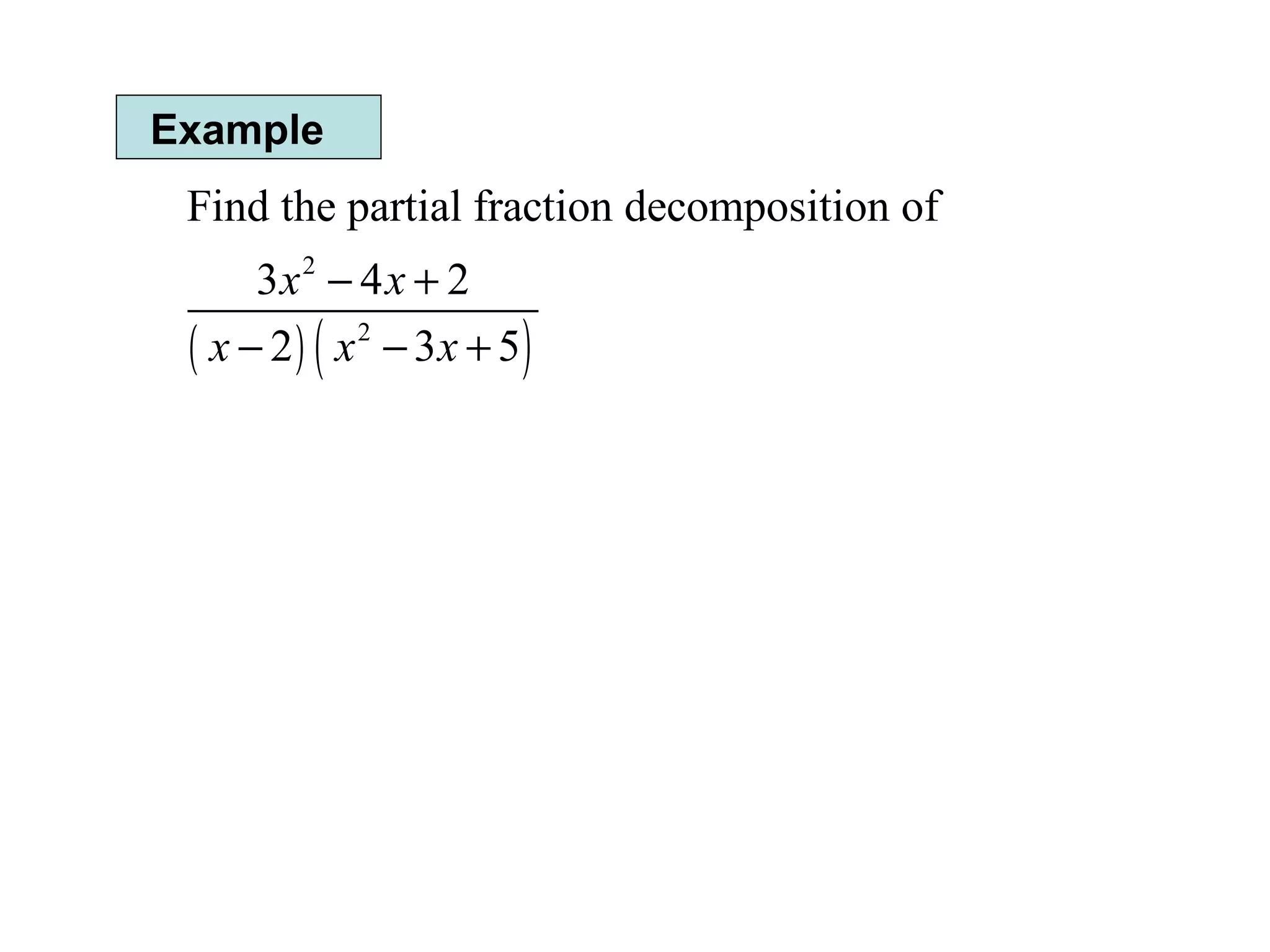 5 3 Partial Fractions | PPT