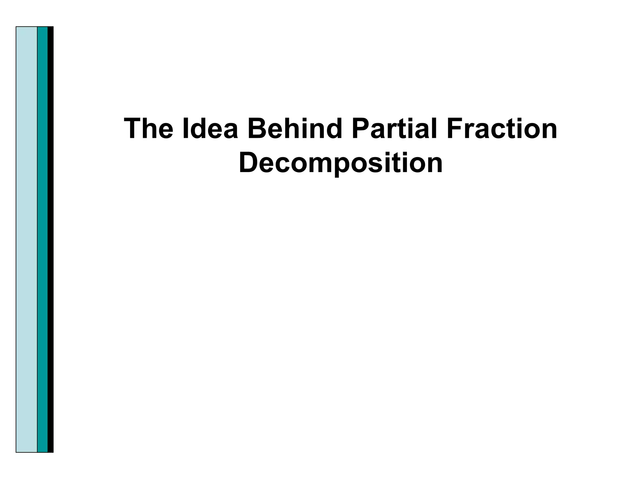5 3 Partial Fractions | PPT