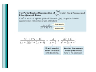 5 3 Partial Fractions | PPT