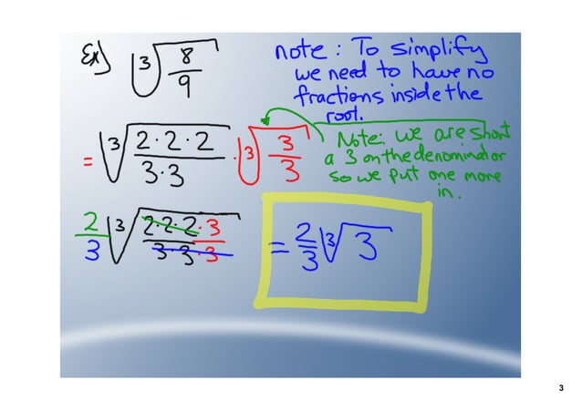 5 3 Simplifying Radicals | PDF