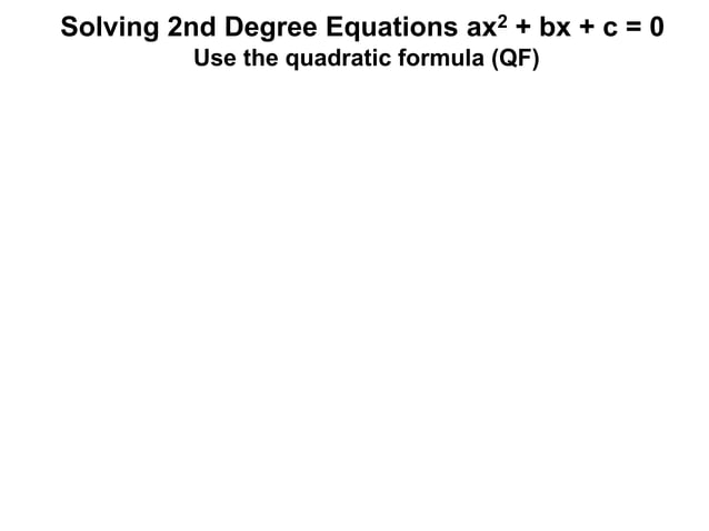 5 2 solving 2nd degree equations | PPTX | Physics | Science