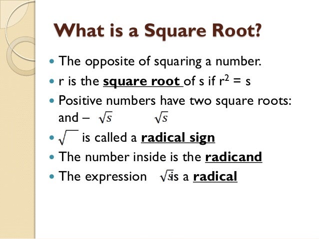 5.3 solving quadratics by finding square roots
