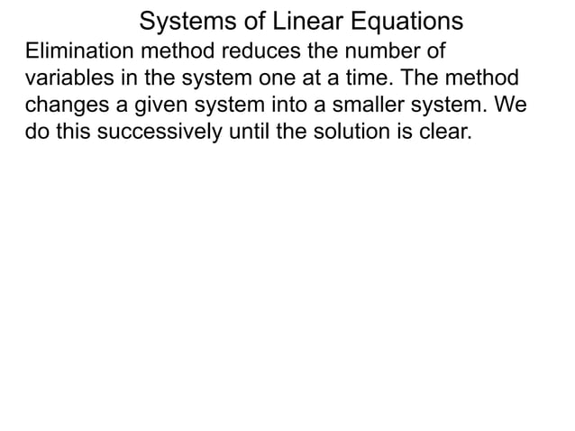 6.1 system of linear equations and matrices | PPTX | Physics | Science