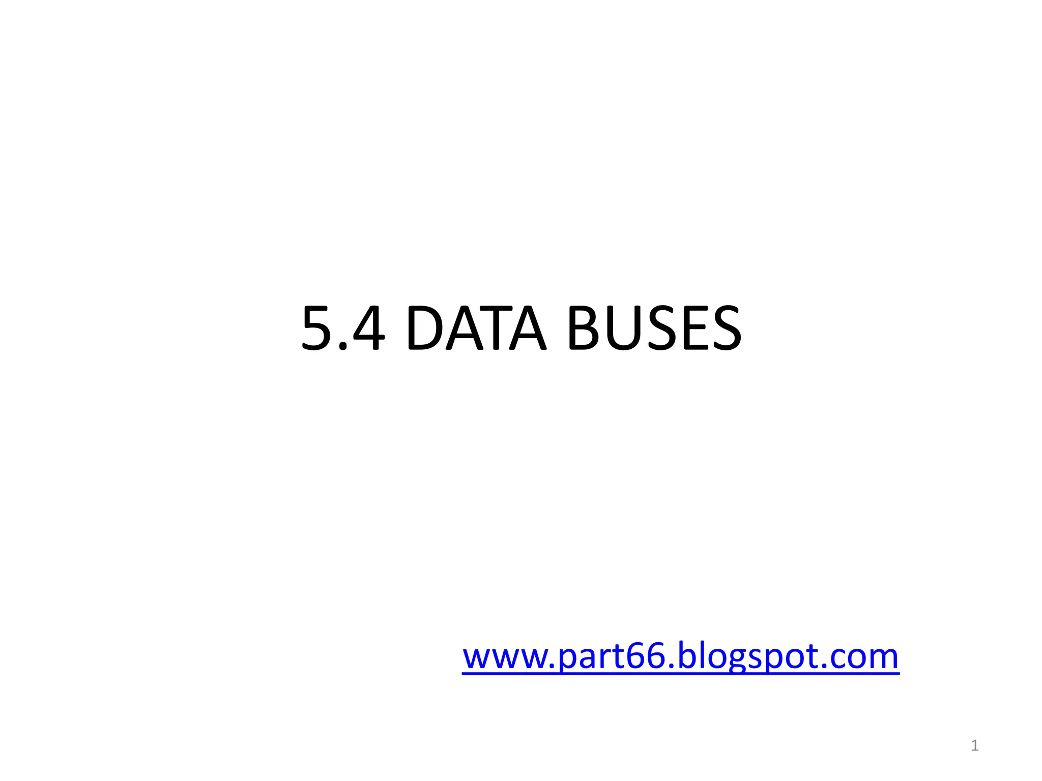 EASA PART-66 MODULE 5.4 : DATA BUSES | PPTX