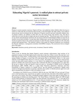 5.[42 50]educating nigeria’s poorest-a radical plan to attract private sector investment | PDF
