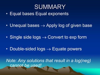 5-4 Exponential and Logarithmic Equations.ppt