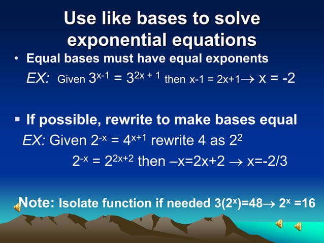 5-4 Exponential and Logarithmic Equations.ppt