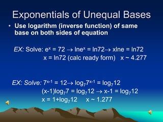 5-4 Exponential and Logarithmic Equations.ppt