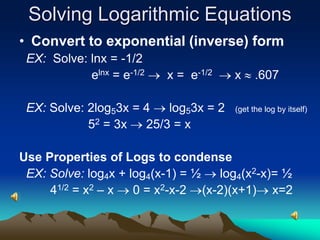 5-4 Exponential and Logarithmic Equations.ppt