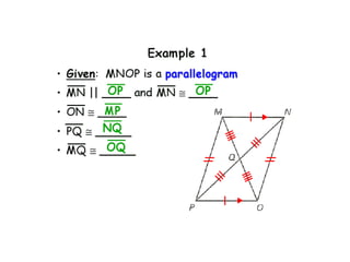 TechMathI - 5.4 - Parallelograms | PPT