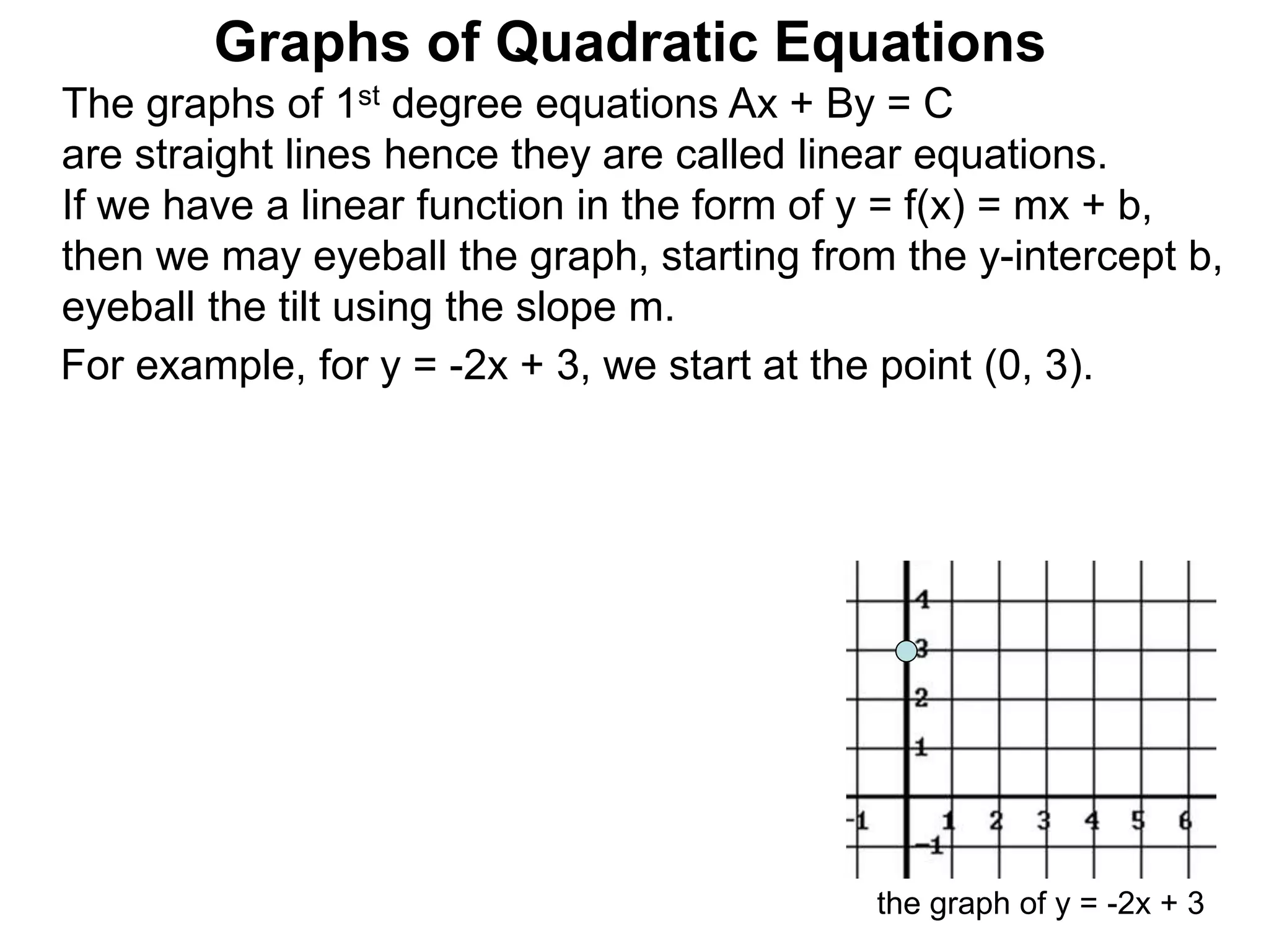 5 3 the graphs of quadratic equations | PPTX