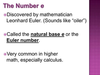 5 4 the number e | PPTX