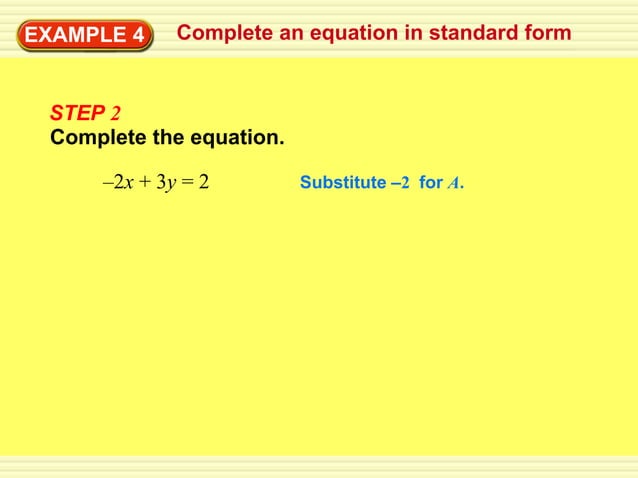 5.4 write linear equations in standard form day 1 | PPTX | Physics ...