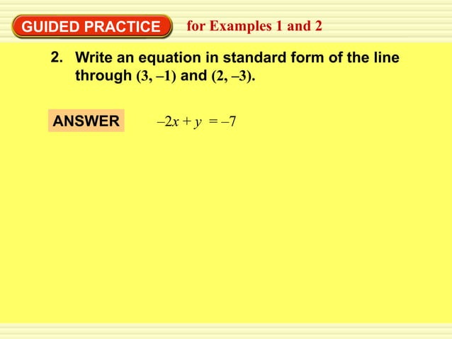 5.4 write linear equations in standard form day 1 | PPTX | Physics ...