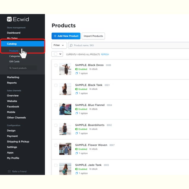 Ecwid - Adding The Products and Product Categories | PDF