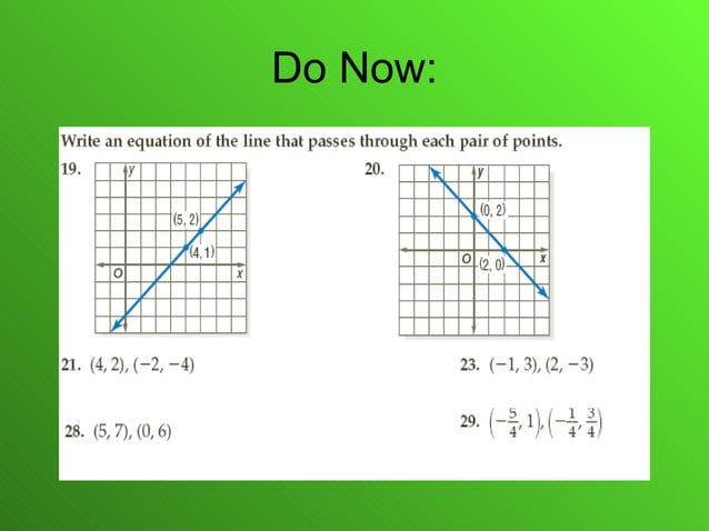 5.5 Linear Equations Point Slope Form | PPT