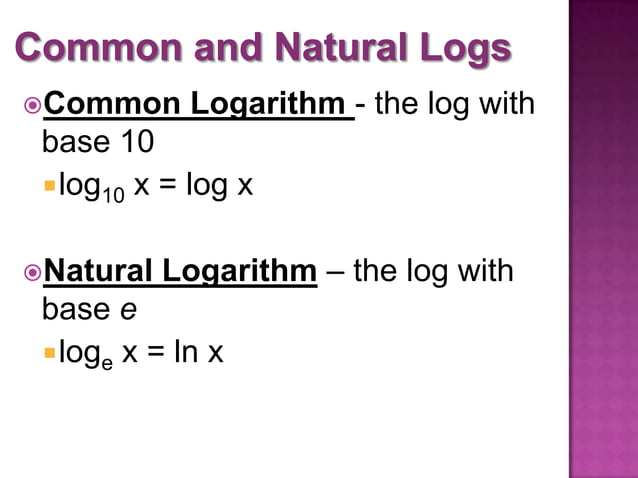 5 5 logarithmic functions | PPT