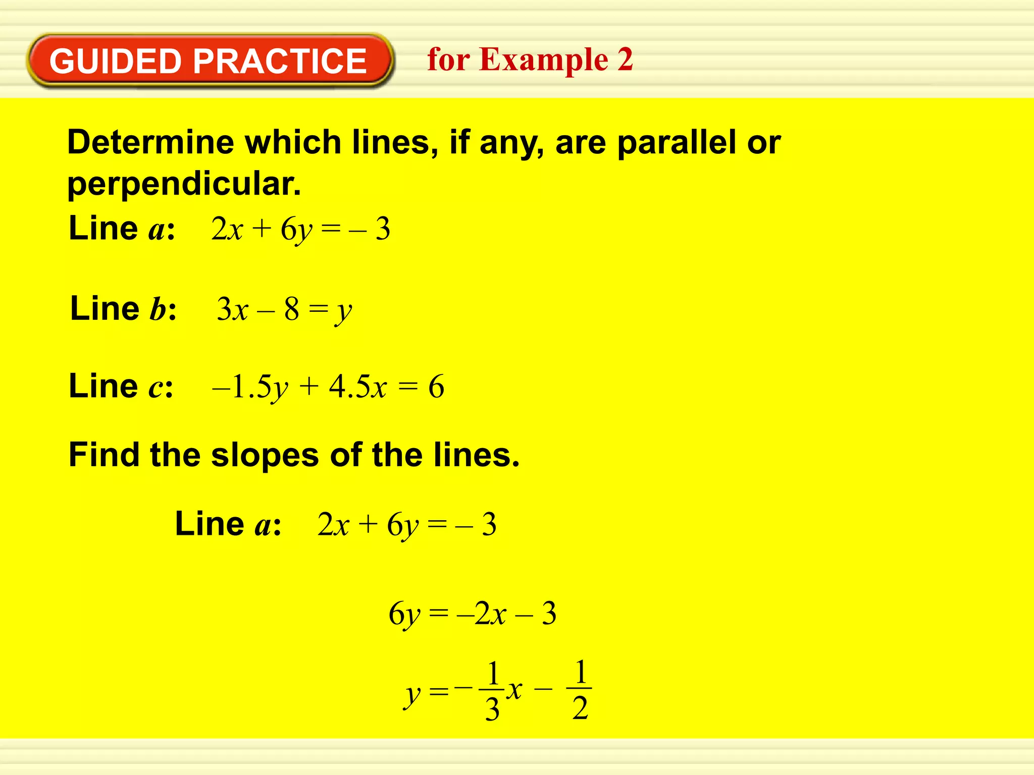 5.5 parallel and perpendicular lines (equations) day 1 | PPTX