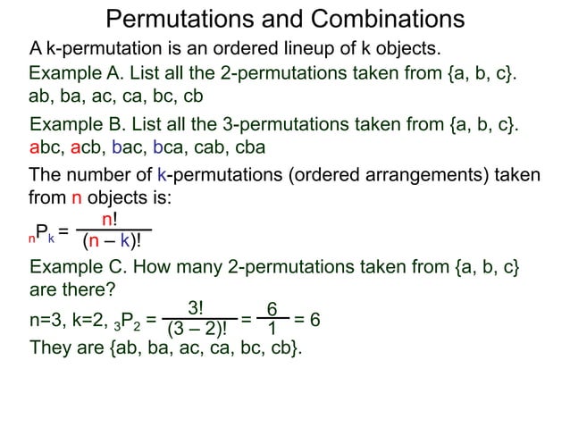 5.5 permutations and combinations | PPTX