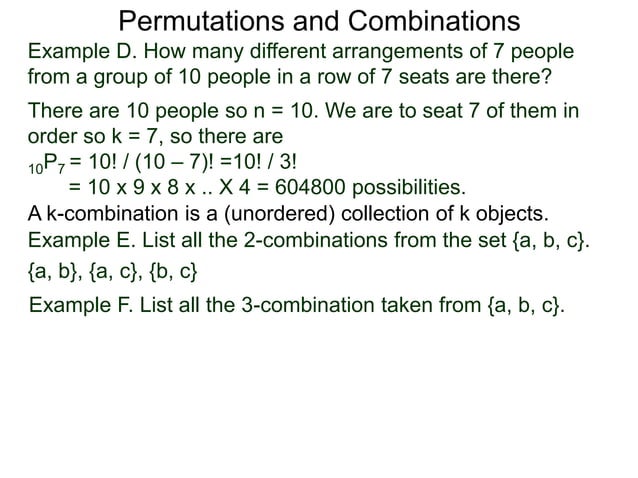 5.5 permutations and combinations | PPTX