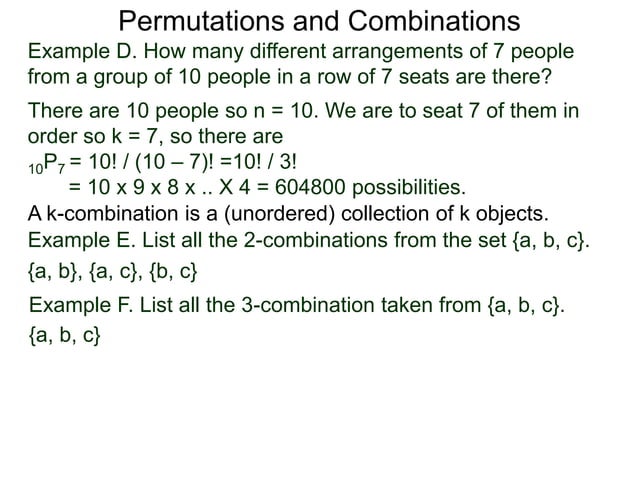 5.5 permutations and combinations | PPTX