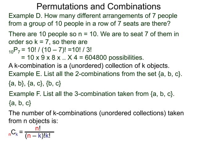 5.5 permutations and combinations | PPTX