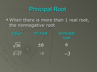 5.5 roots of real numbers | PPT