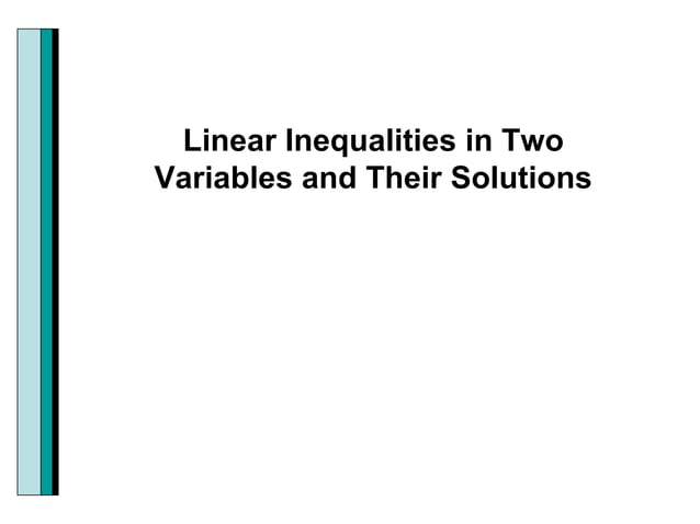 5 5 Systems Of Inequalities | PPT