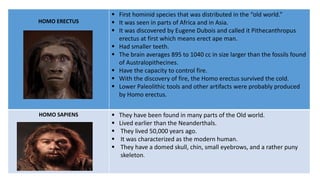 The origin of man and civilization | PPTX