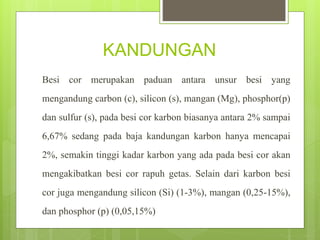 Presentasi materi pengetahuan bahan teknik besi dan paduanya | PPTX
