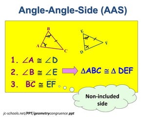 Geometry 5-6 ASA and AAS | PPTX