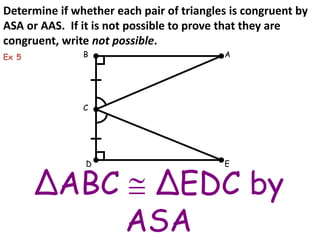 Geometry 5-6 ASA and AAS | PPTX